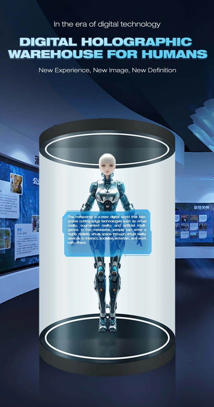 3D Interactive Digital Poster Plug-and-Play Holographic Cylinder ...