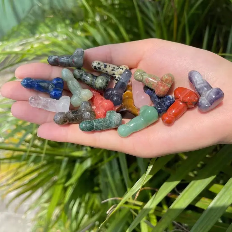 1inch Tiny Small Mini Crystal Penis Carvings Natural Gemstone Reiki ...