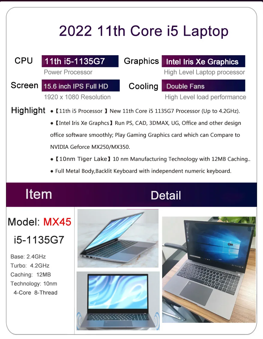 I5 Core 11th Gen Laptop 8gb Ram 1tb 15.6 Inch New Intel Notebook ...