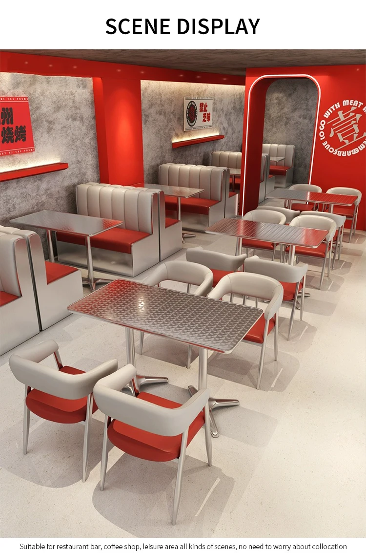 American Style Restaurant Booth Chair Set for Hotels Bars