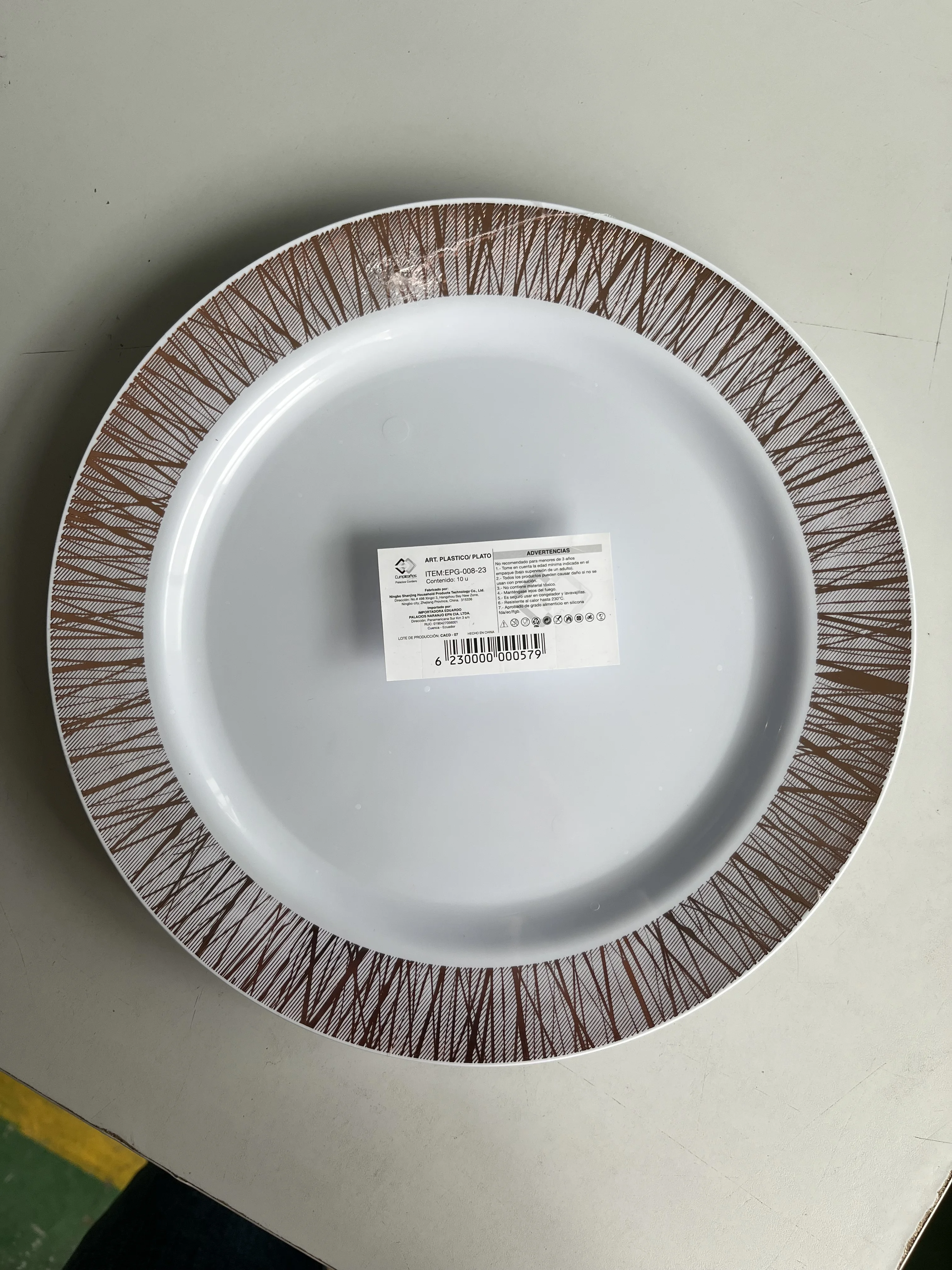 10.25 Inch Hard Disposable Hard Plastic White Plain Dinner Plates Sets ...