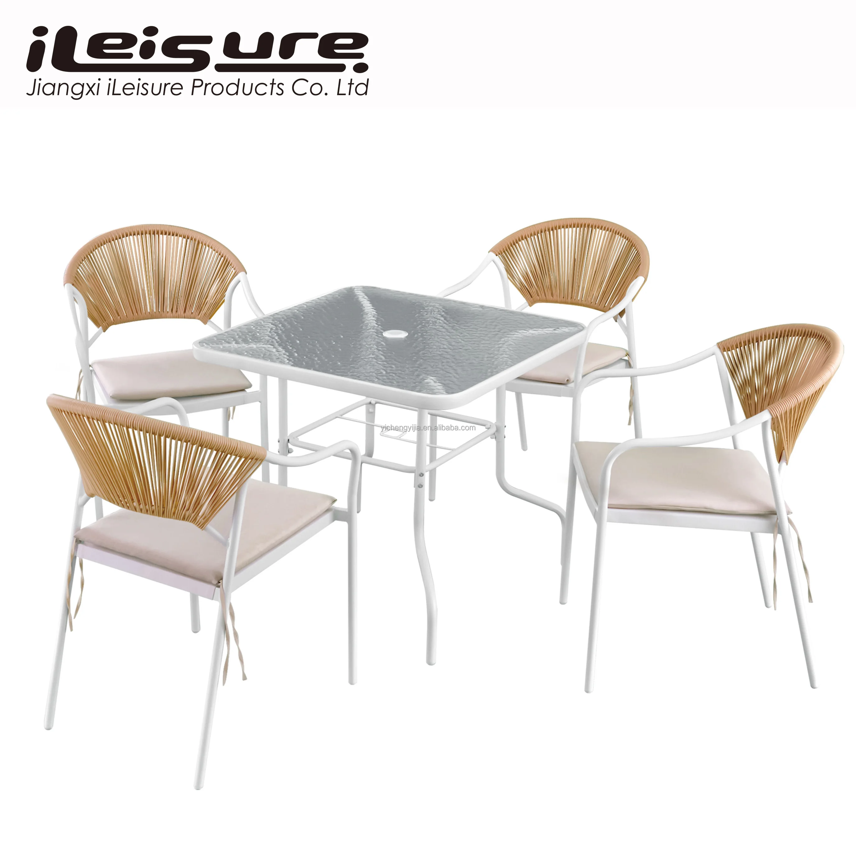 Terrace Outdoor Restaurant Patio Garden Set Furniture Rope Woven ...