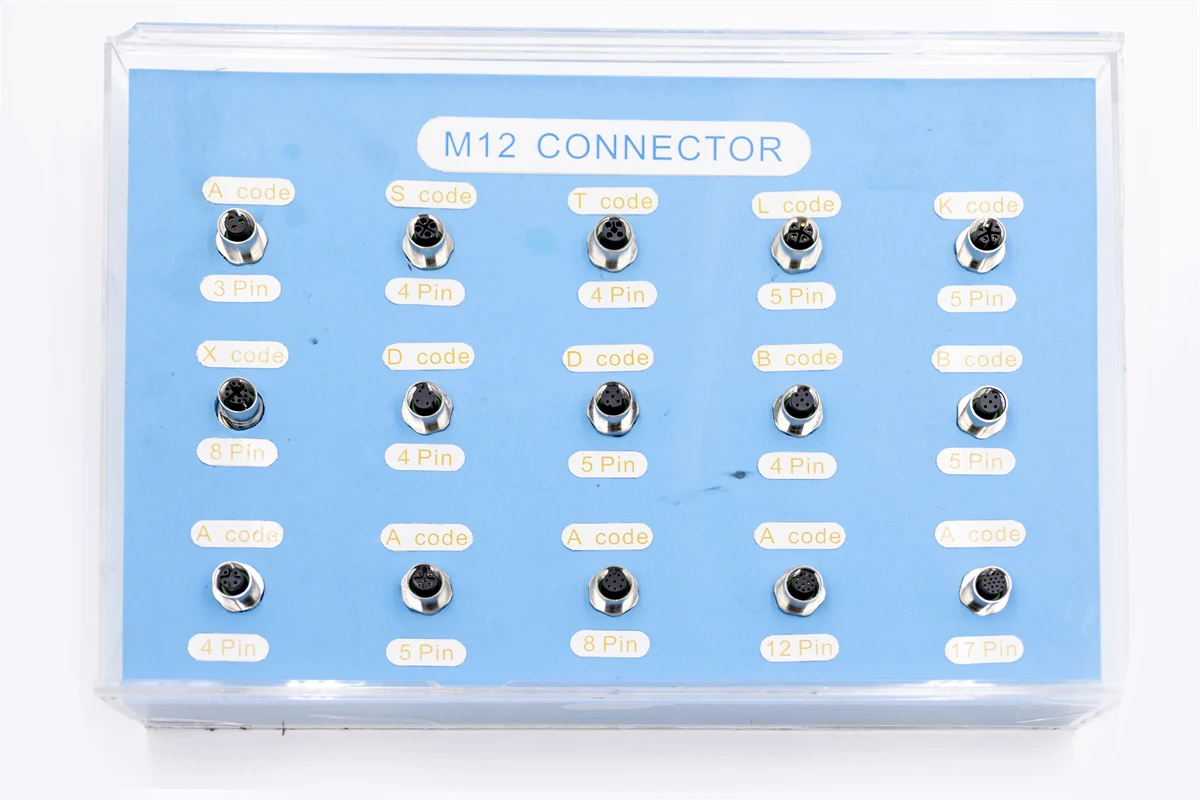 M8 M12 Circular Connector Cable, IP67 Waterproof 2-12 Pin Male Female ...