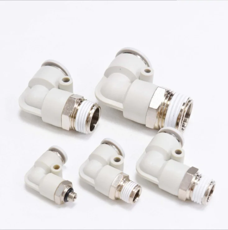 One Touch Male Elbow Plastic Brass PL Pneumatic Fittings