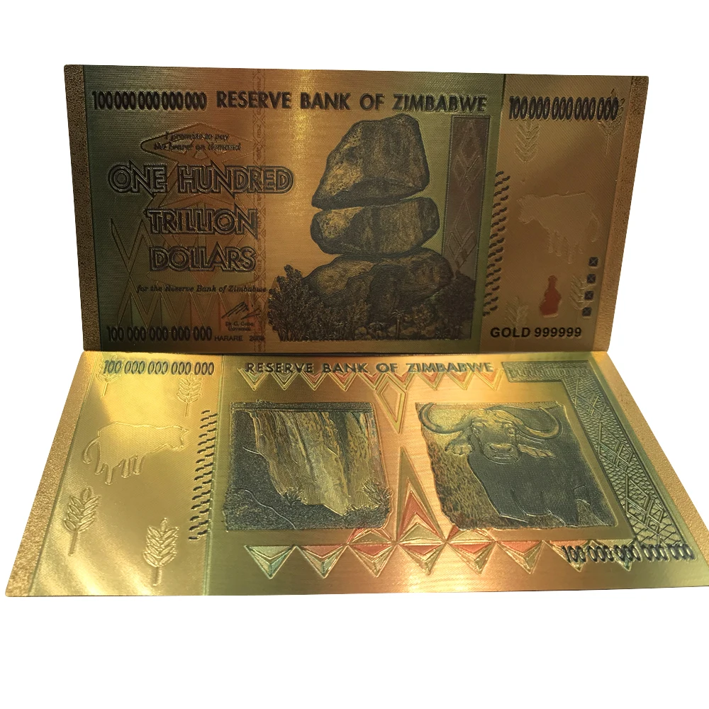 Gold Foil Dollar Banknote - Nautical Design Foil Currency Note for ...