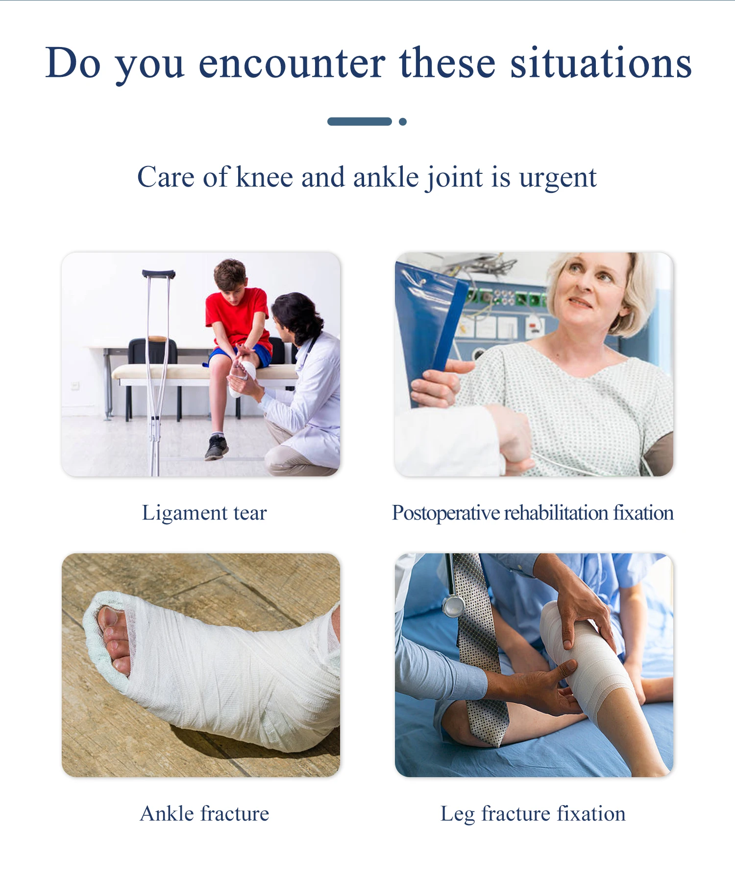 Orthotics Knee Joint Fixation Brace - Patellar Fracture Splint Protector