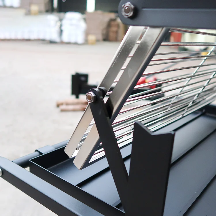 Commercial Camping Big Smoker Rotary Foldable Charcoal BBQ Set Grill Rack