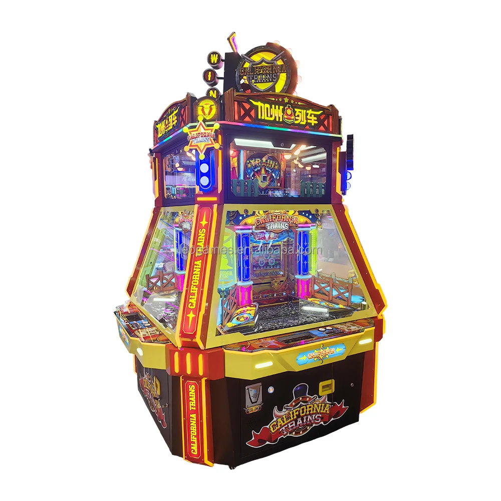 4 Player Amusement Coin Operated Arcade Street Hoops Party Coin Pusher ...