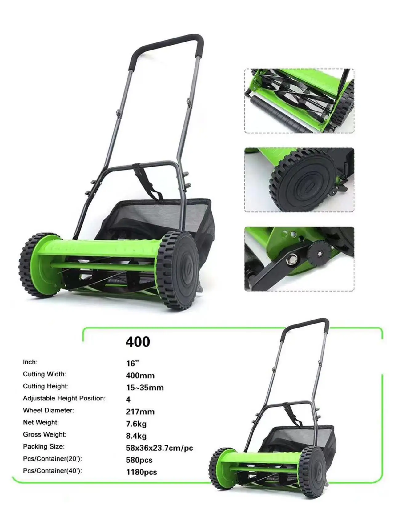 Mini Grass Cutter Portable Weeder Reaper Machine Two Wheel for Garden 5 ...