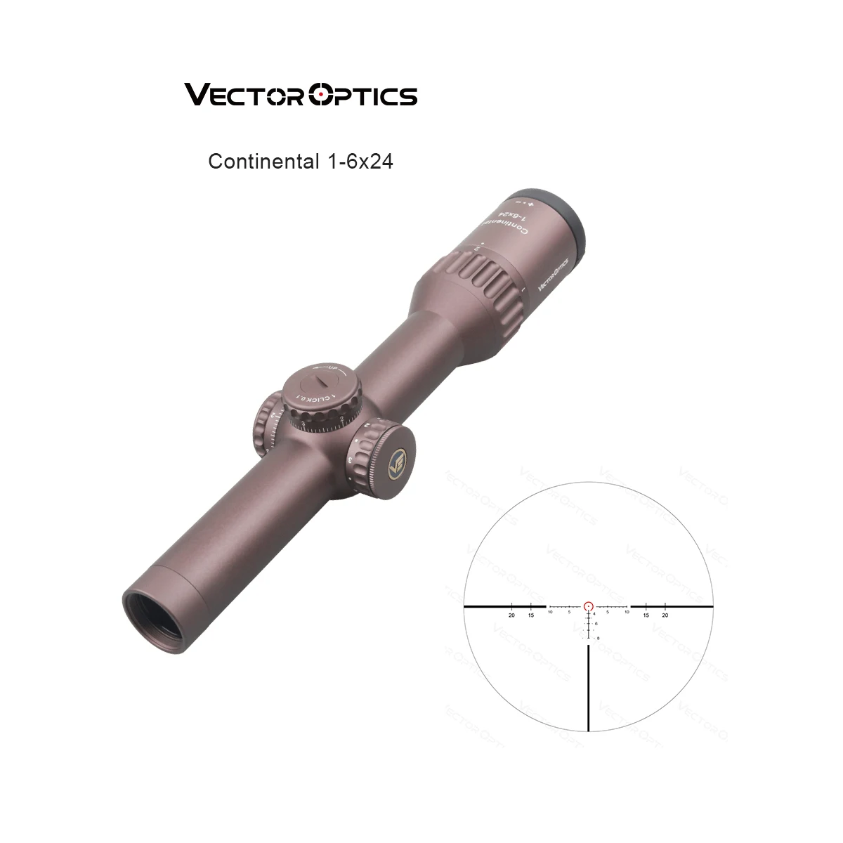 Vector Optics Continental x6 1-6x24 FDE BDC Tactical Scope Hunting LPVO ...