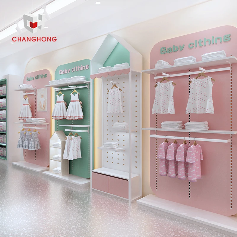 Simple Baby Shop Design Retail Shelving Clothing Lovely Kids Store ...