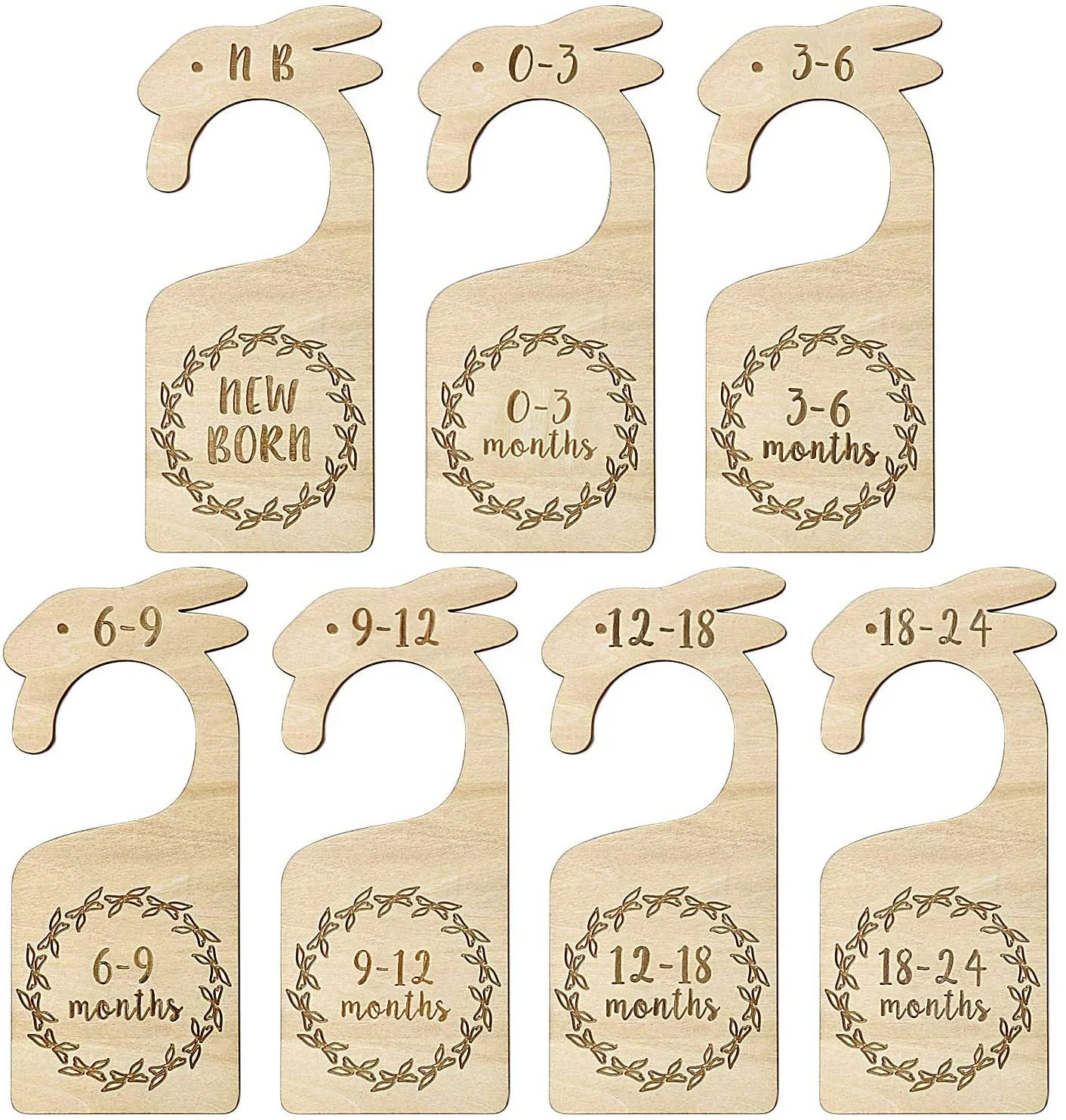 Environmentally Friendly Diy Wooden Baby Clothes Divider Sign Laser Cut ...