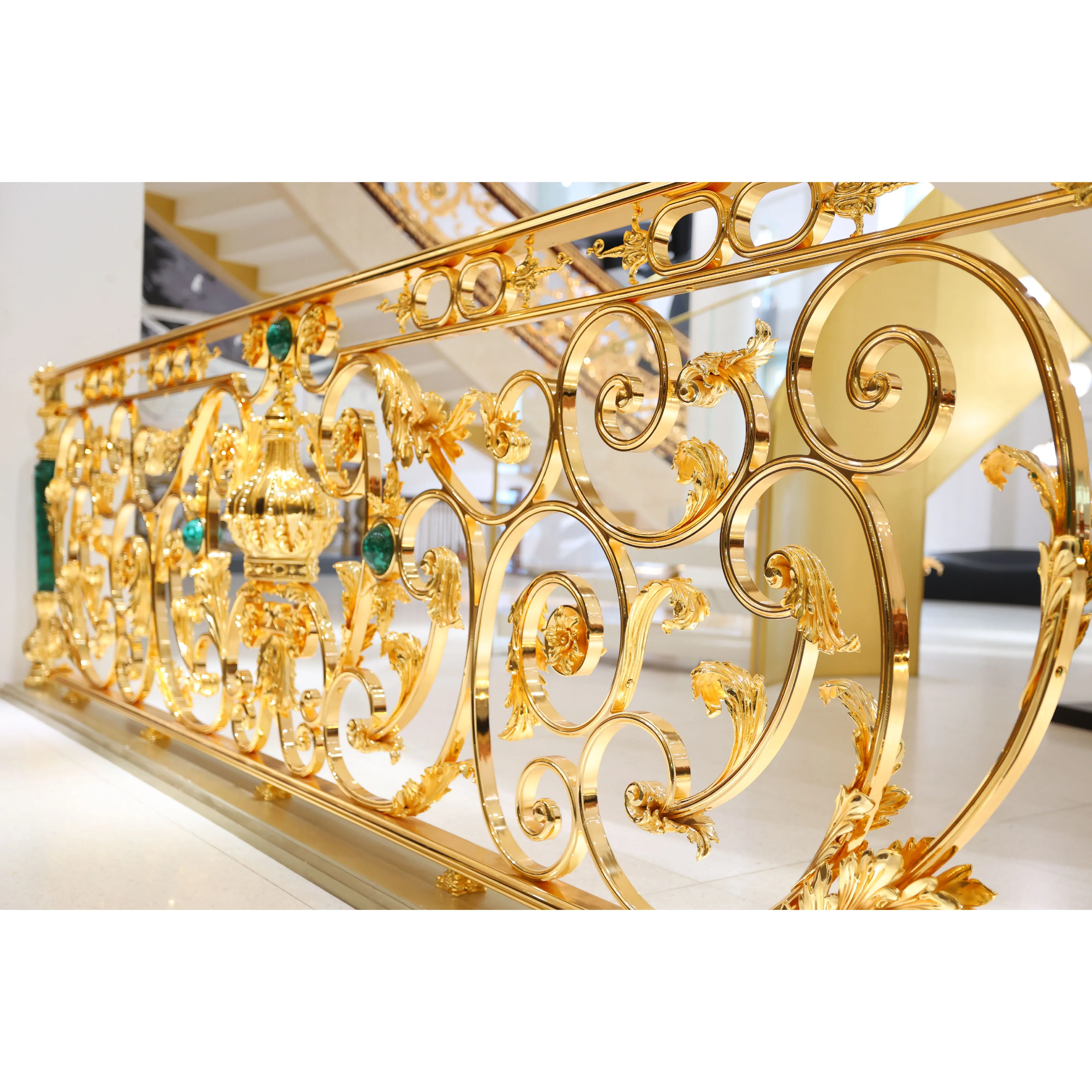 Tlk High End Indoor Luxury Carved Pattern Antique Copper Color Brass ...