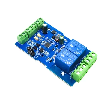 7-24v Powered Modbus Rtu Dual Relay Module Rs232/ttl Uart 2 Inputs 2 ...