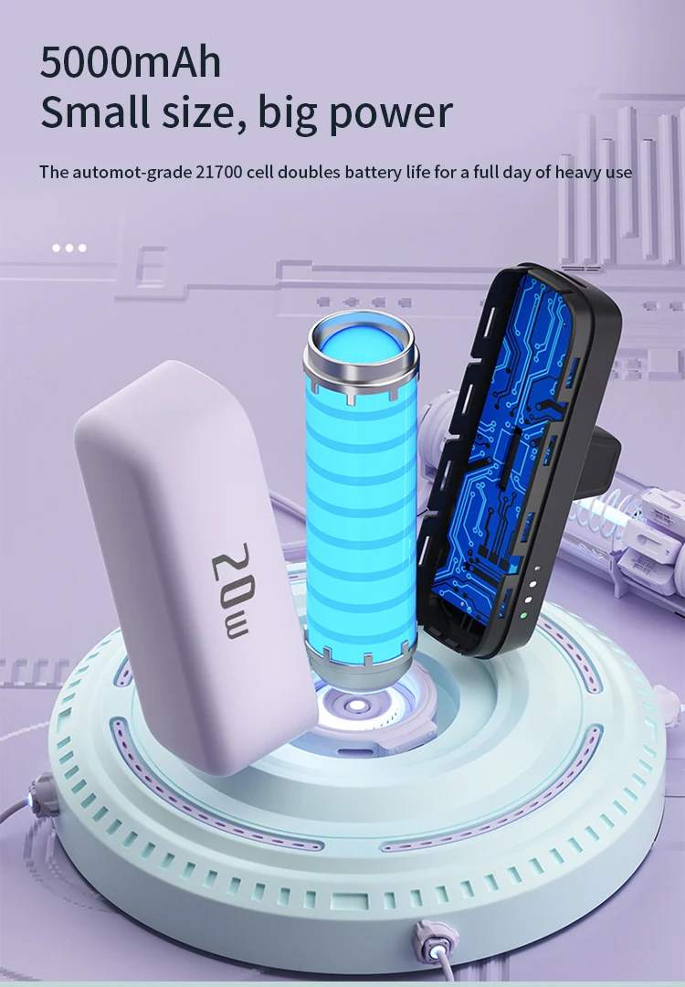 Multi-functional Mobile Power Compact Pd20w Portable Mini Pocket Quick ...