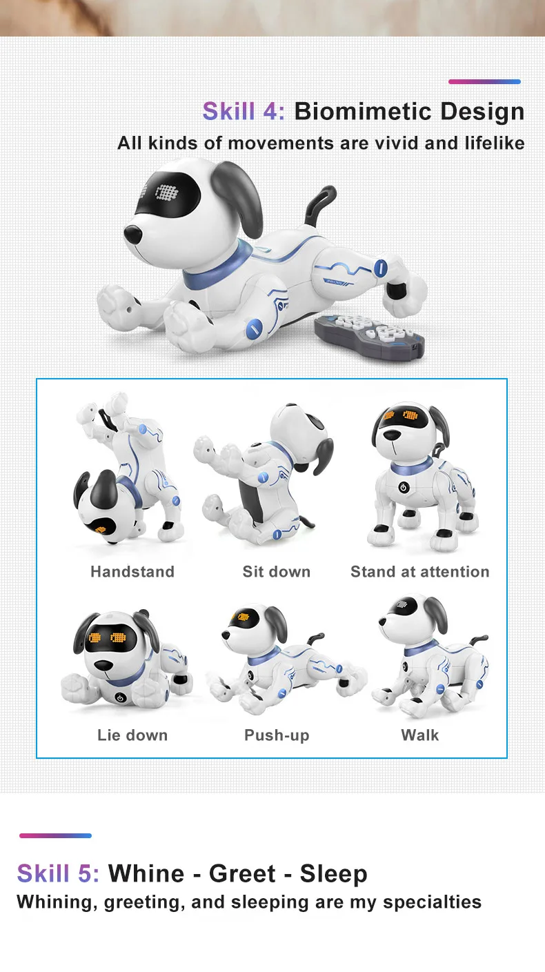 Kids Educational Toys Smart Dog Intelligent Robots Technology Ai Rc Programming Remote Control ...