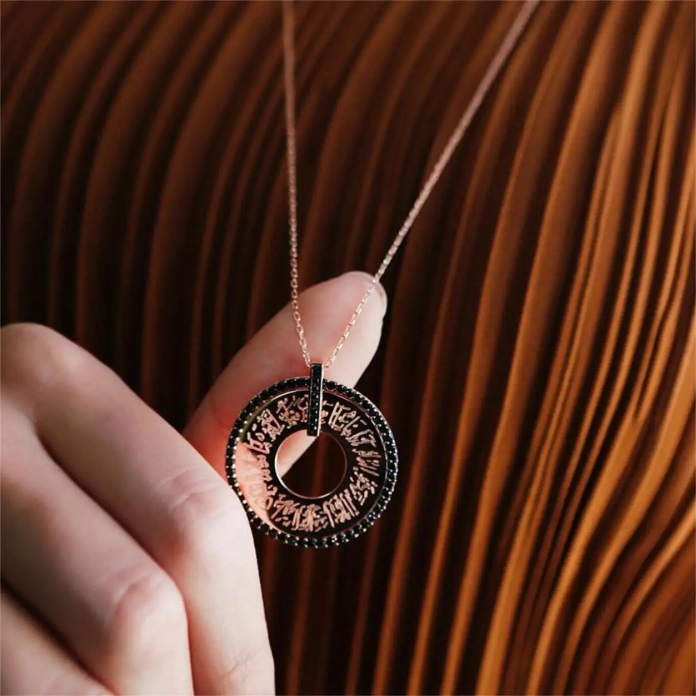 Hollow Ayatul Kursi Muslim Eid Arabic Islamic Medallion Cubic Zirconia ...