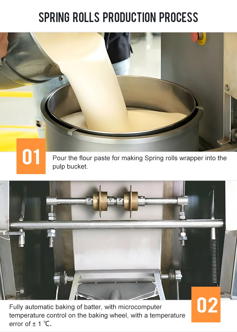 Commercial Automatic Injera Lumpia Samosa Spring Roll Pastry Making ...