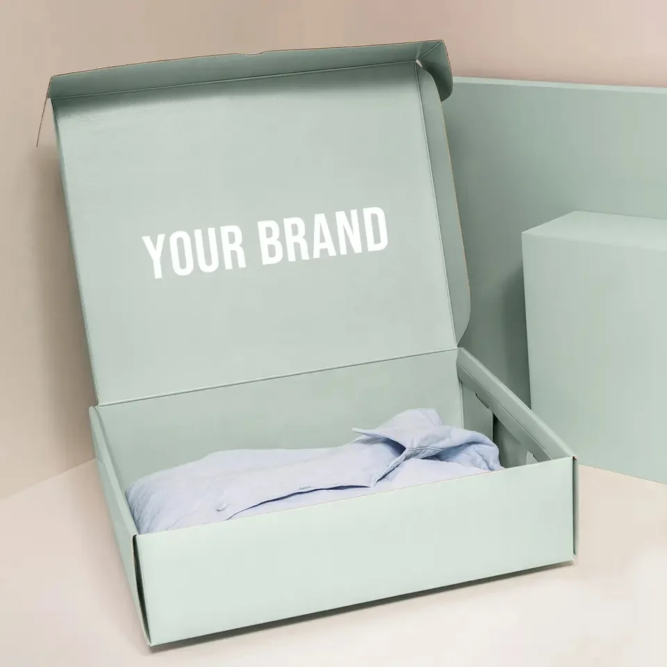 Customized Logo Pink Shipping Boxes For Hoodies Foldable Corrugated ...