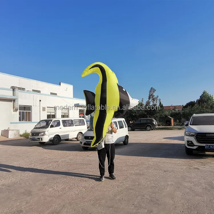 Theme Parade Props 2m Giant Colorful Inflatable Fish Custom Walking ...