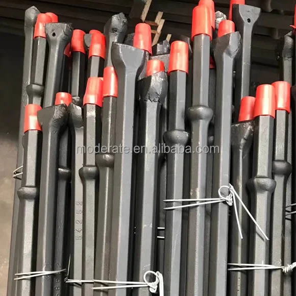 Tapered Drill Pipe Integral Rock Drill Rods With Chisel Bit for Hole ...