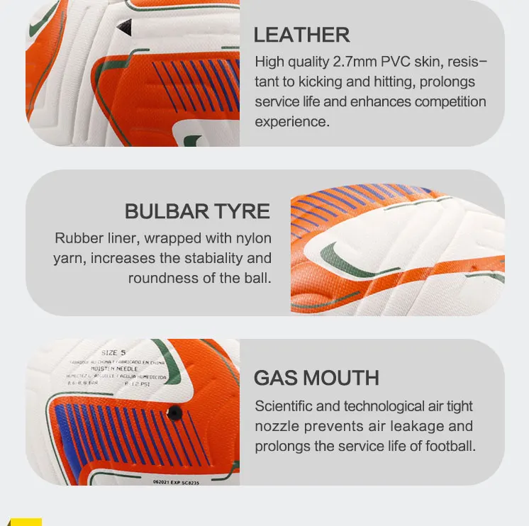 Professional Size 5 Football Soccer Balls Beach Pu Leather Paire De ...