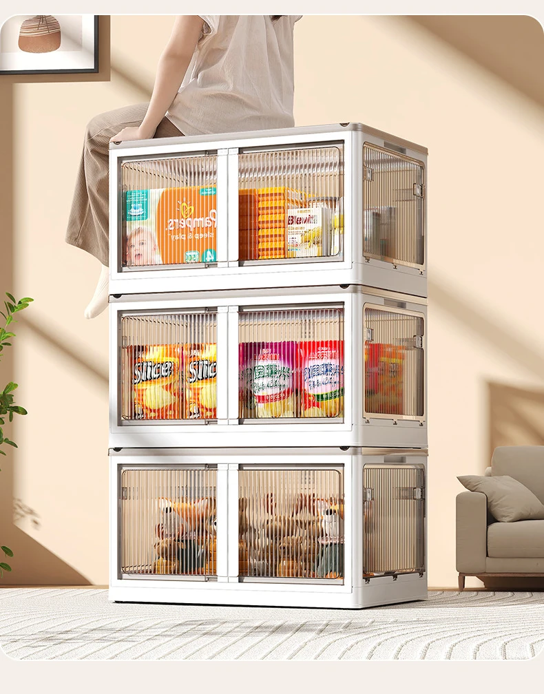 1 Pcs Foldable Storage Cabinet Storage Containers Folding Storage Box ...