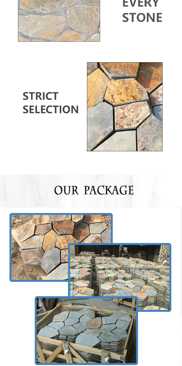 Garden Paving Natural Slate Stone Floor Brick,Stone Interlocking ...