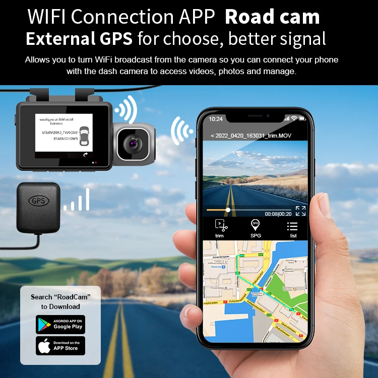 4k And 1080p And 2k Three Channel Built-in Wifi App Contral Hidden Dash ...