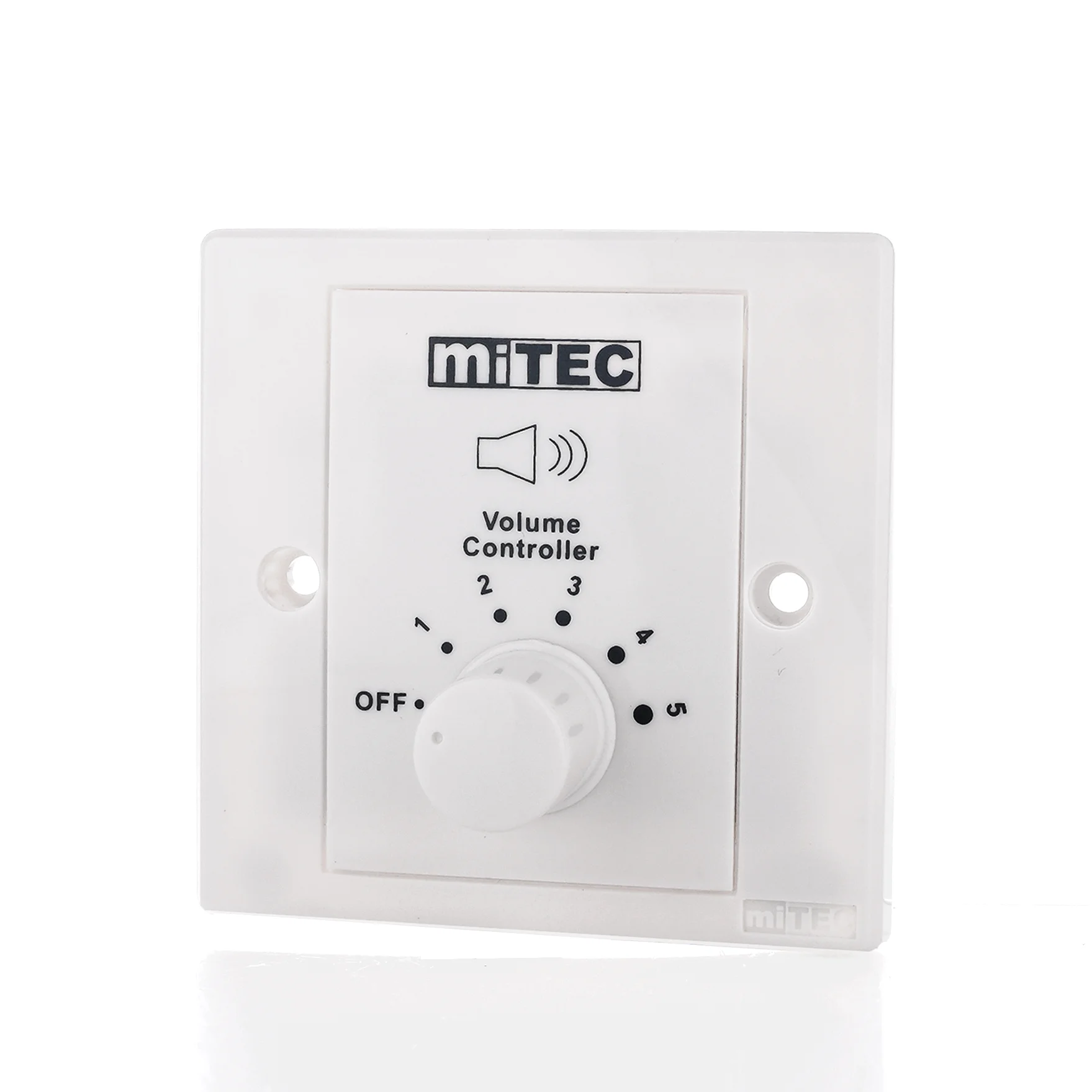 Mitec PA Audio Volume Control Switch - in-Wall Metal Panel
