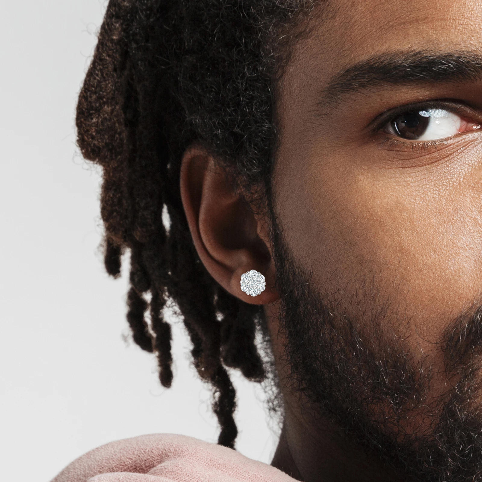 Honeycomb Stud Earrings - Luxury Hiphop Style Rapper Jewlery