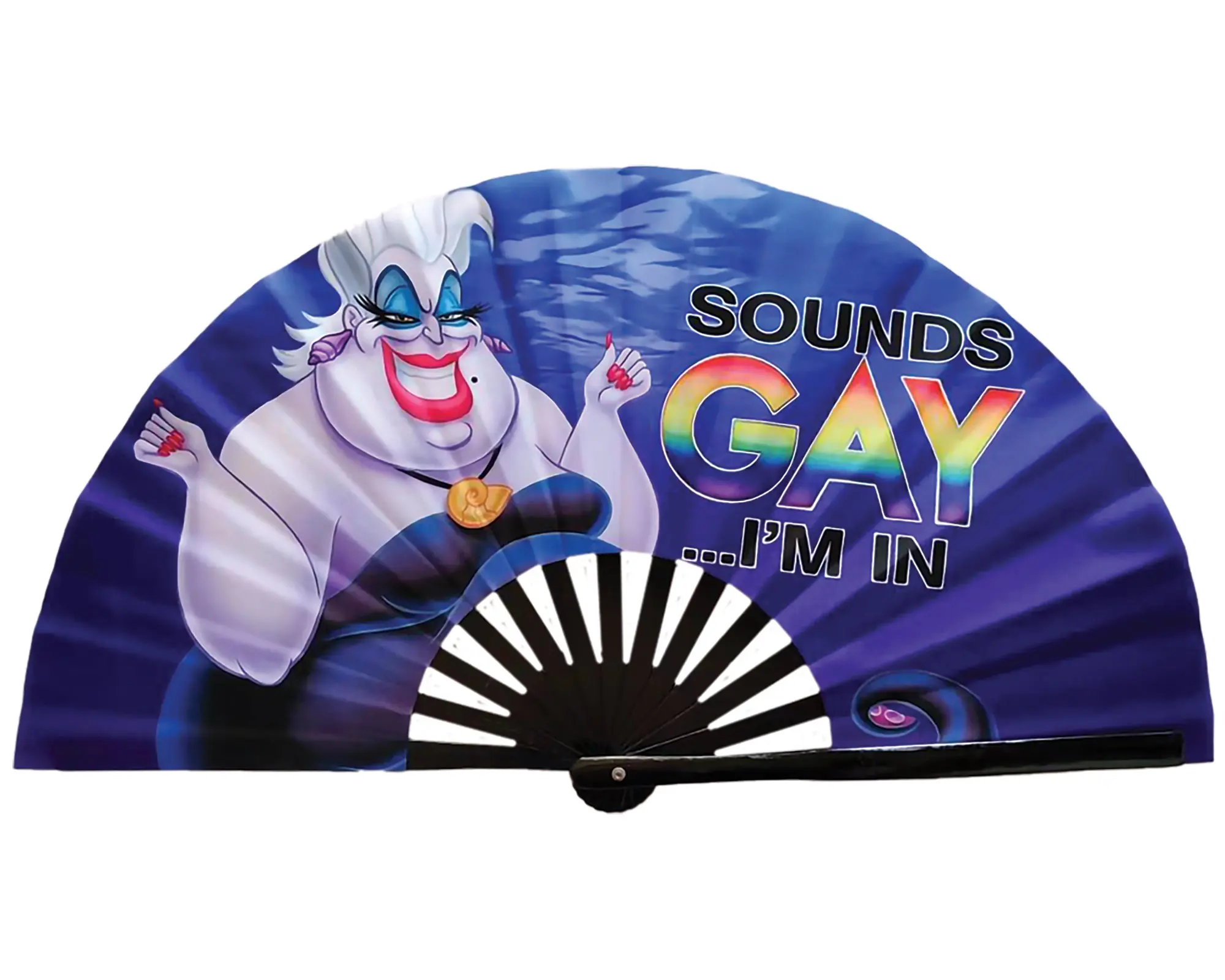 Customized Printing Daddy Rainbow Pride Flag Bamboo Clack Fan Folding ...