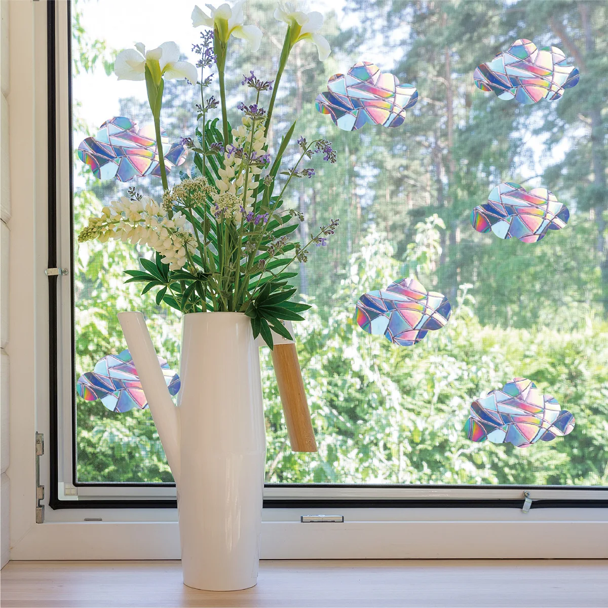 Sun Catcher Sticker Prismatic Pvc Window Clings Anti-collision Window ...