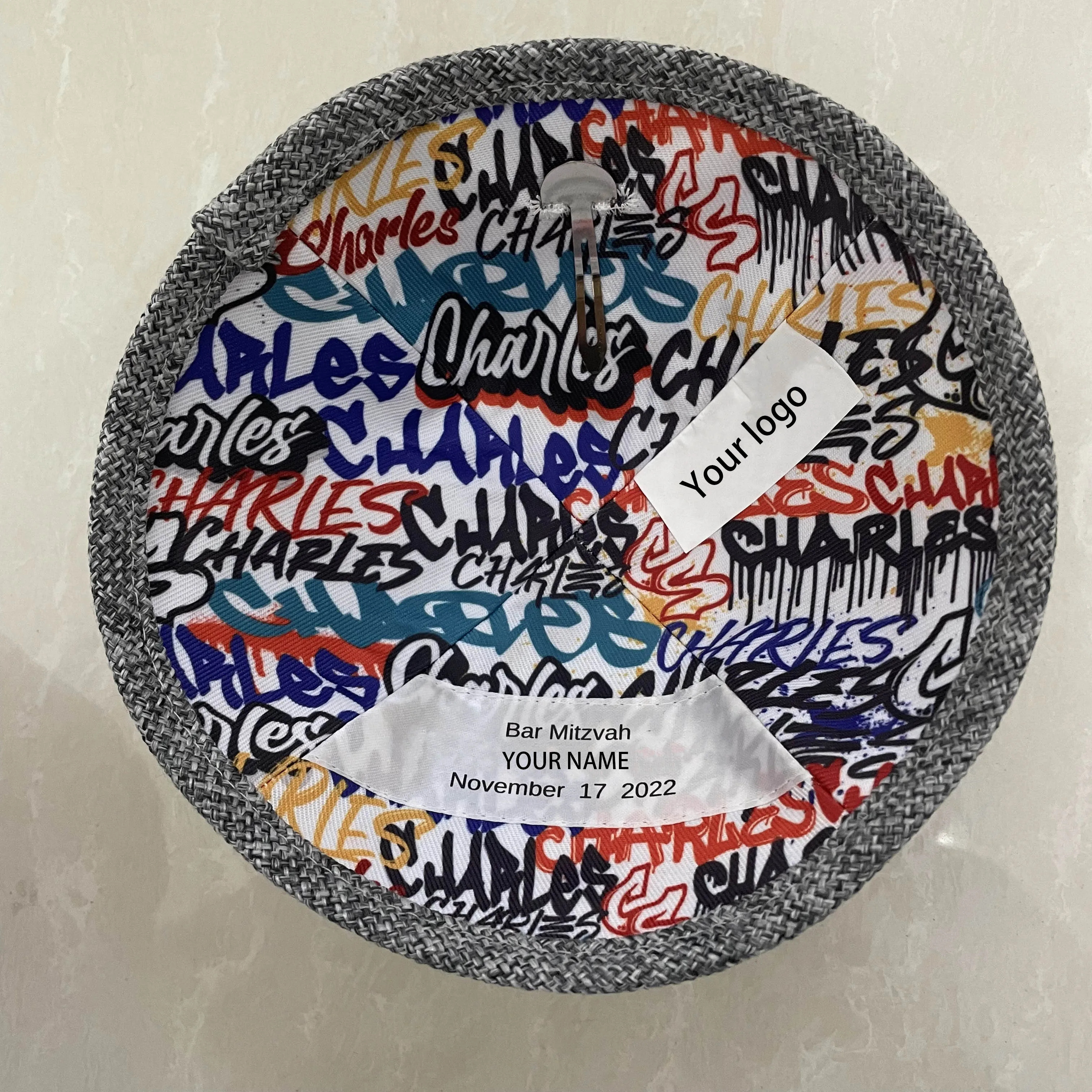 Customizable Jewish Kippah Hats - Perfect for Bar Mitzvah