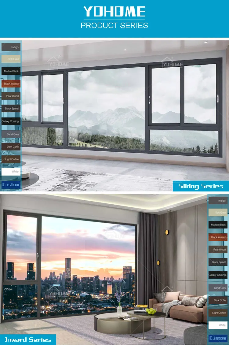 American Modern House Window Design Custom Window With Mosquito Net ...