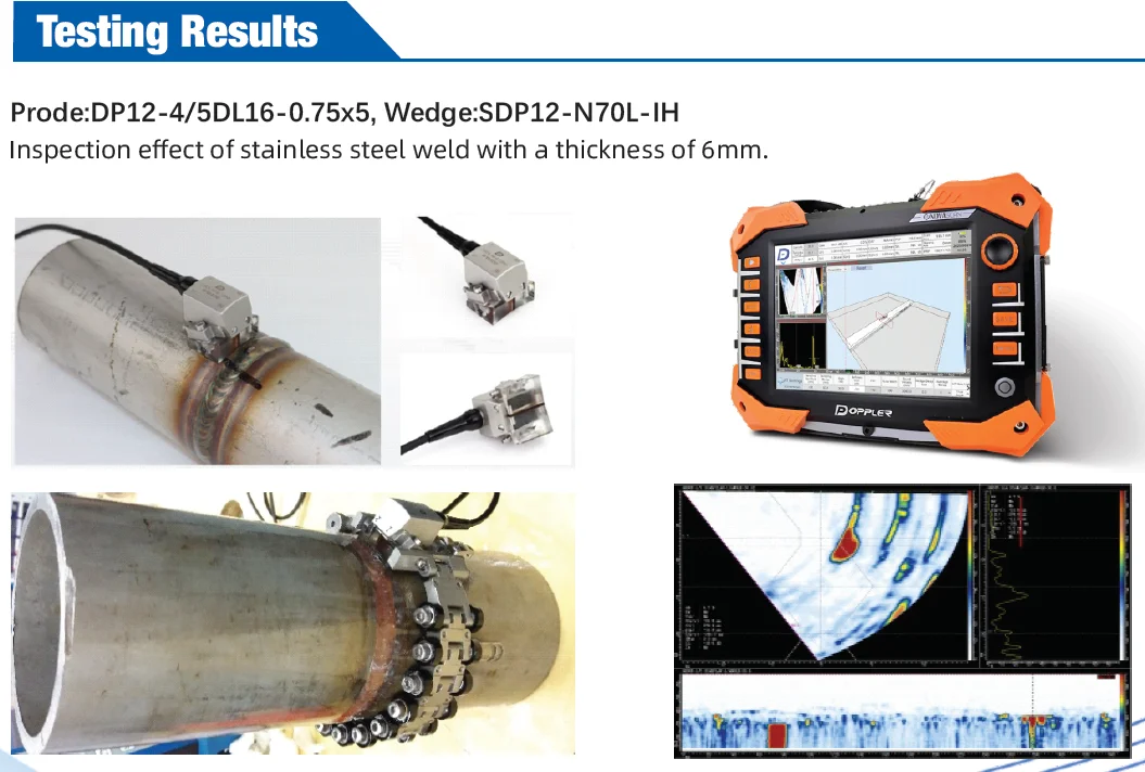 Doppler Dual Linear Array Probe (DLA) with Kit of Rexolite Wedges ...
