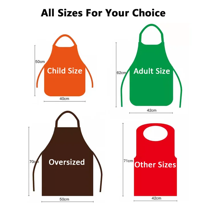 Sublimation Blank Polyester Full Color Printing Funny Apron Custom Logo ...