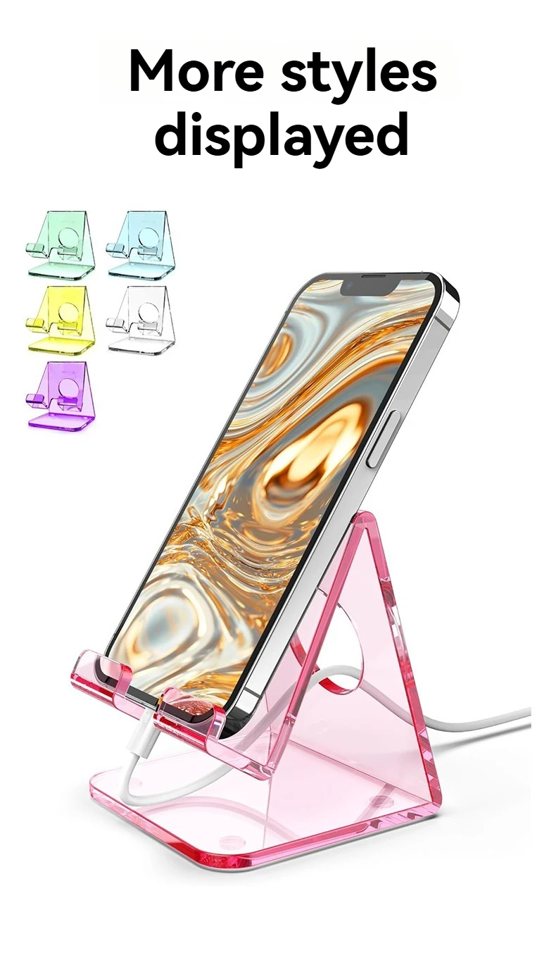 Wholesale Custom Office Clear Acrylic Cell Phone Holder Stand Portable ...