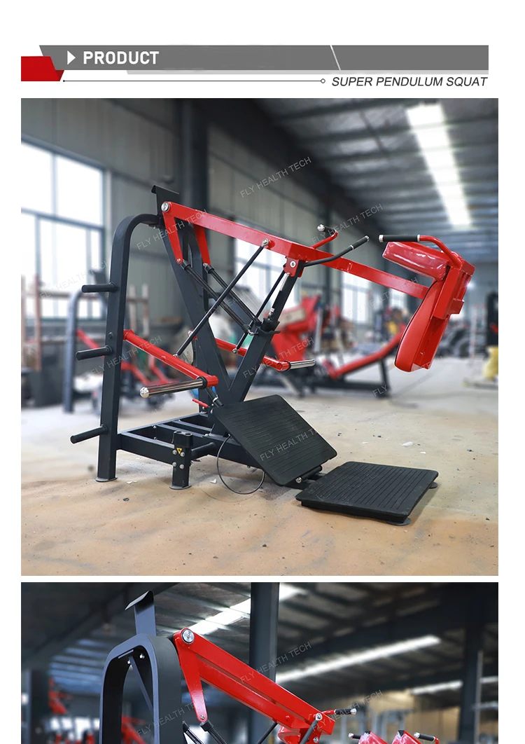 Heavy Duty Plate Loaded Super Pendulum Squat Thigh Muscles Training ...