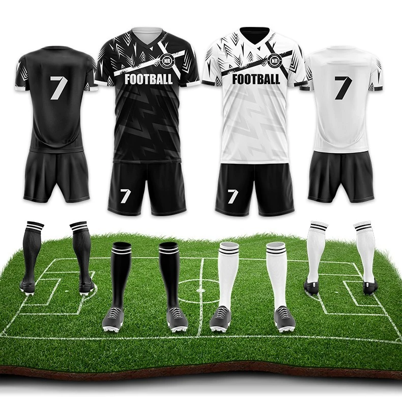 New Design Custom Men Reversible Soccer Team Uniform Breathable Soccer ...