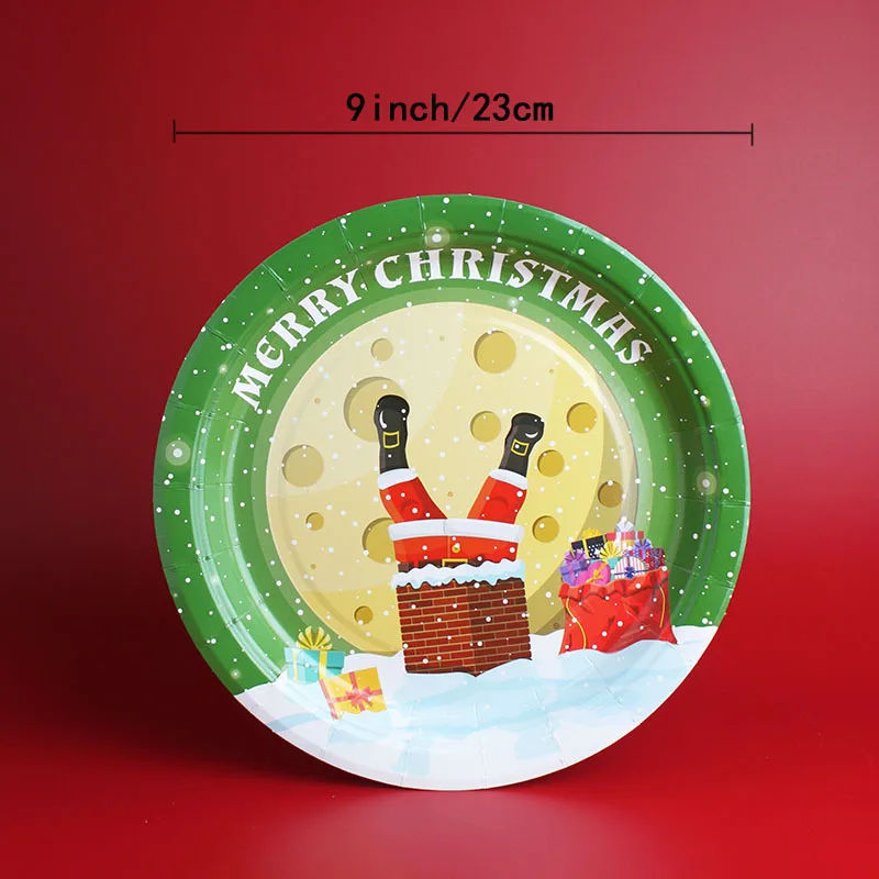 Factory Direct Party Paper Plates Customized Christmas Party Paper ...