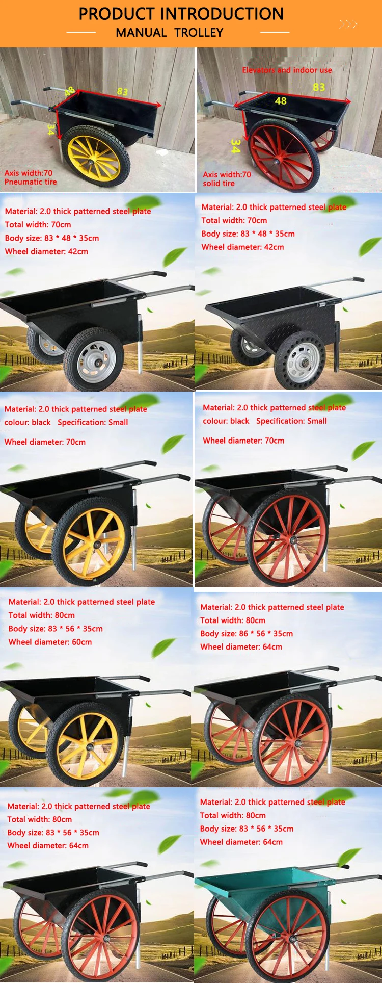 Small Handcart for Cargo Transportation - Durable & Versatile