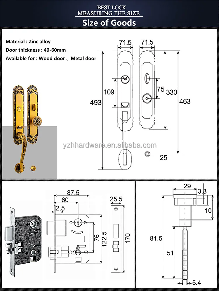 Zinc Alloy Door Lock Handles - Durable & Stylish Solutions