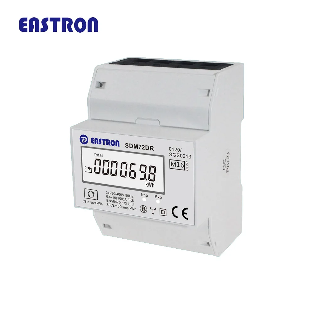 EASTRON SDM72DR Resettable Electric Meter, MID Approved Smart Digital ...