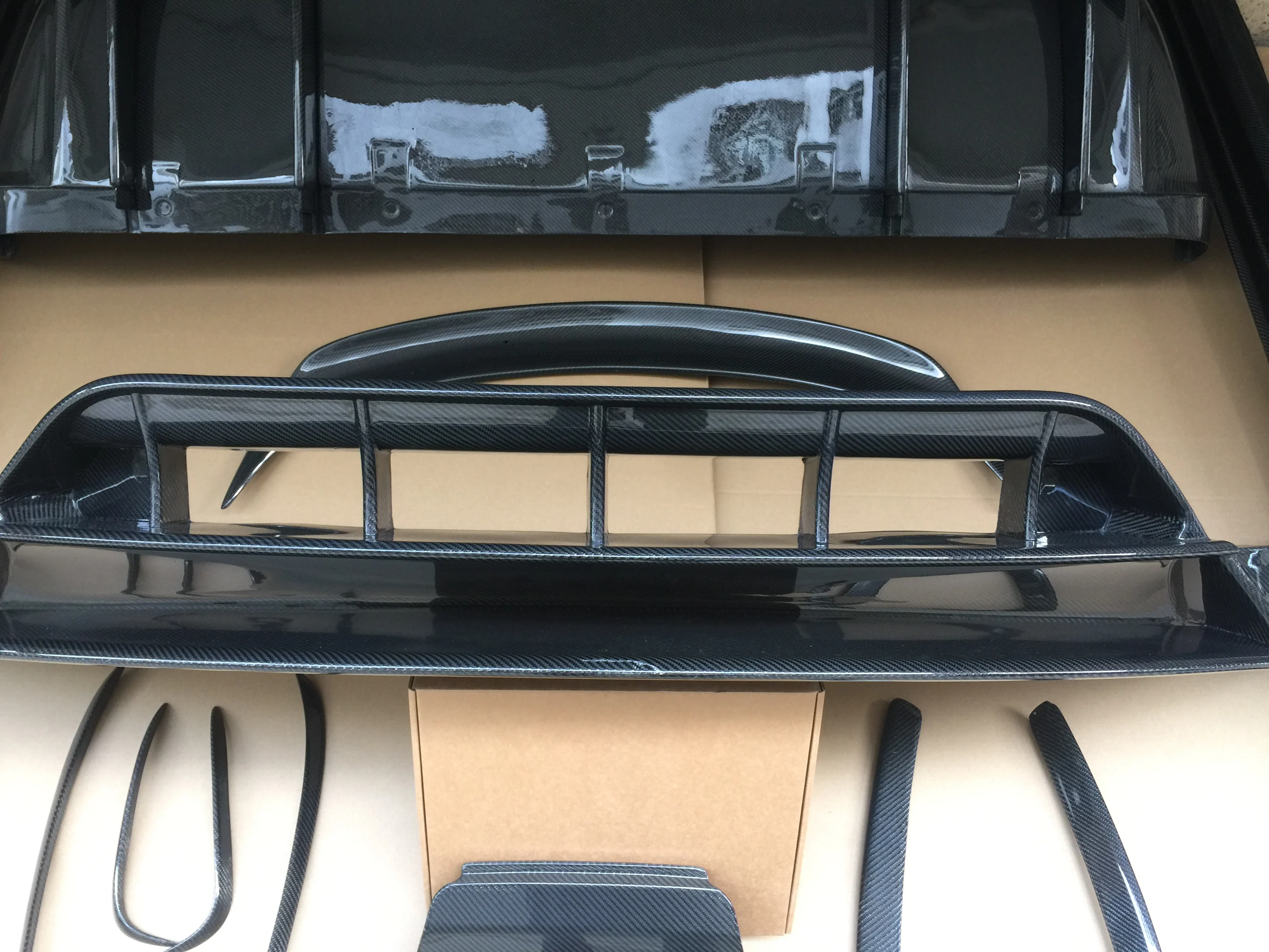 MODEL X Carbon Fiber Body Kit - Front Lip Skirt Spoiler