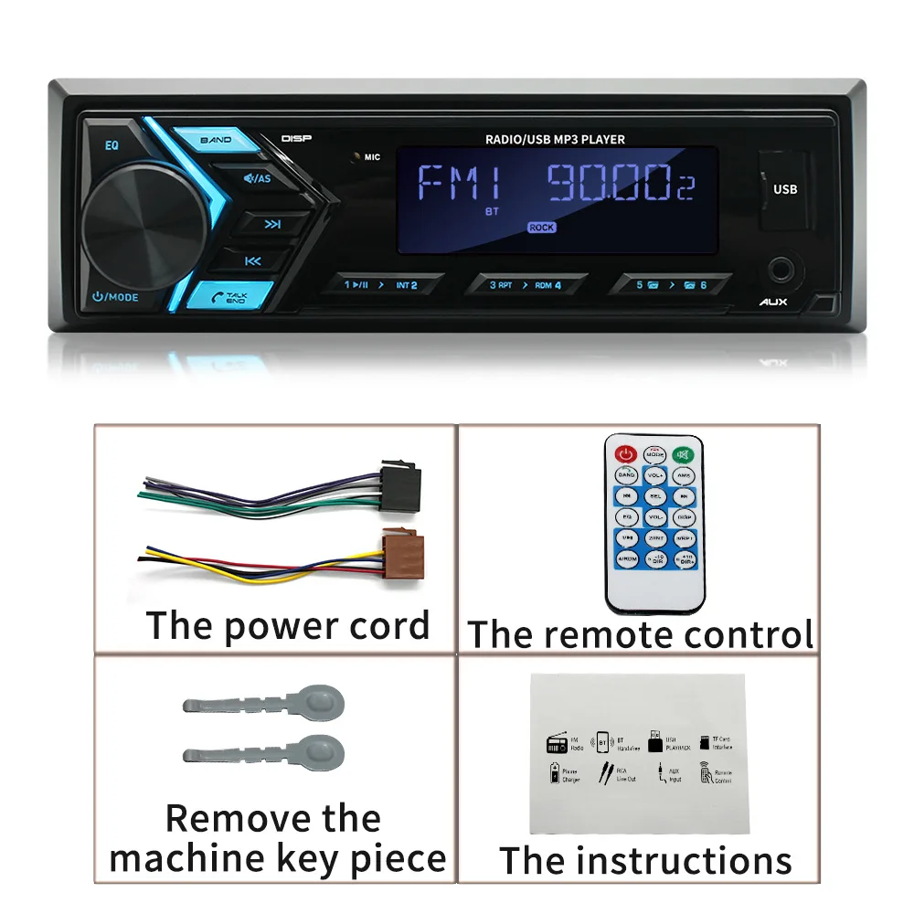 1 Din Bluetooth Usb Aux Sd Tf Lcd Car Radio Stereo 7388 Ic Car Mp3 ...