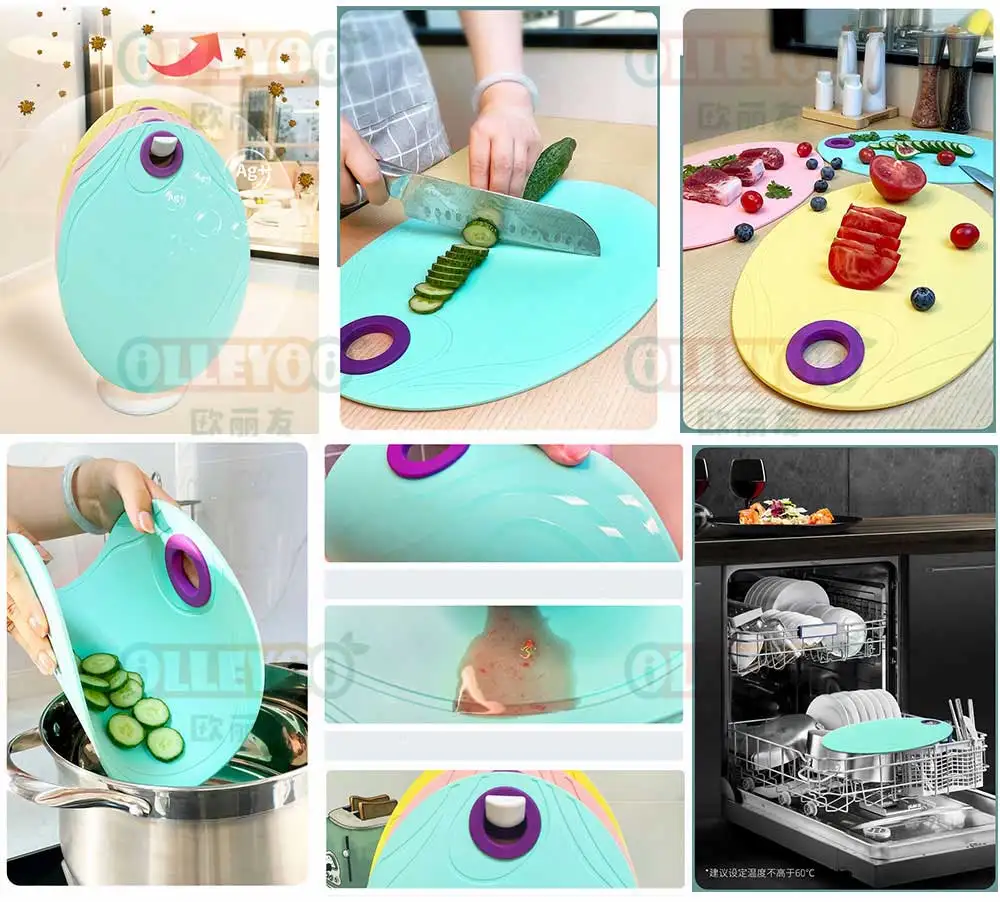 Durable Cutting Boards For Kitchen Non-slip Chopping Board Tpu ...