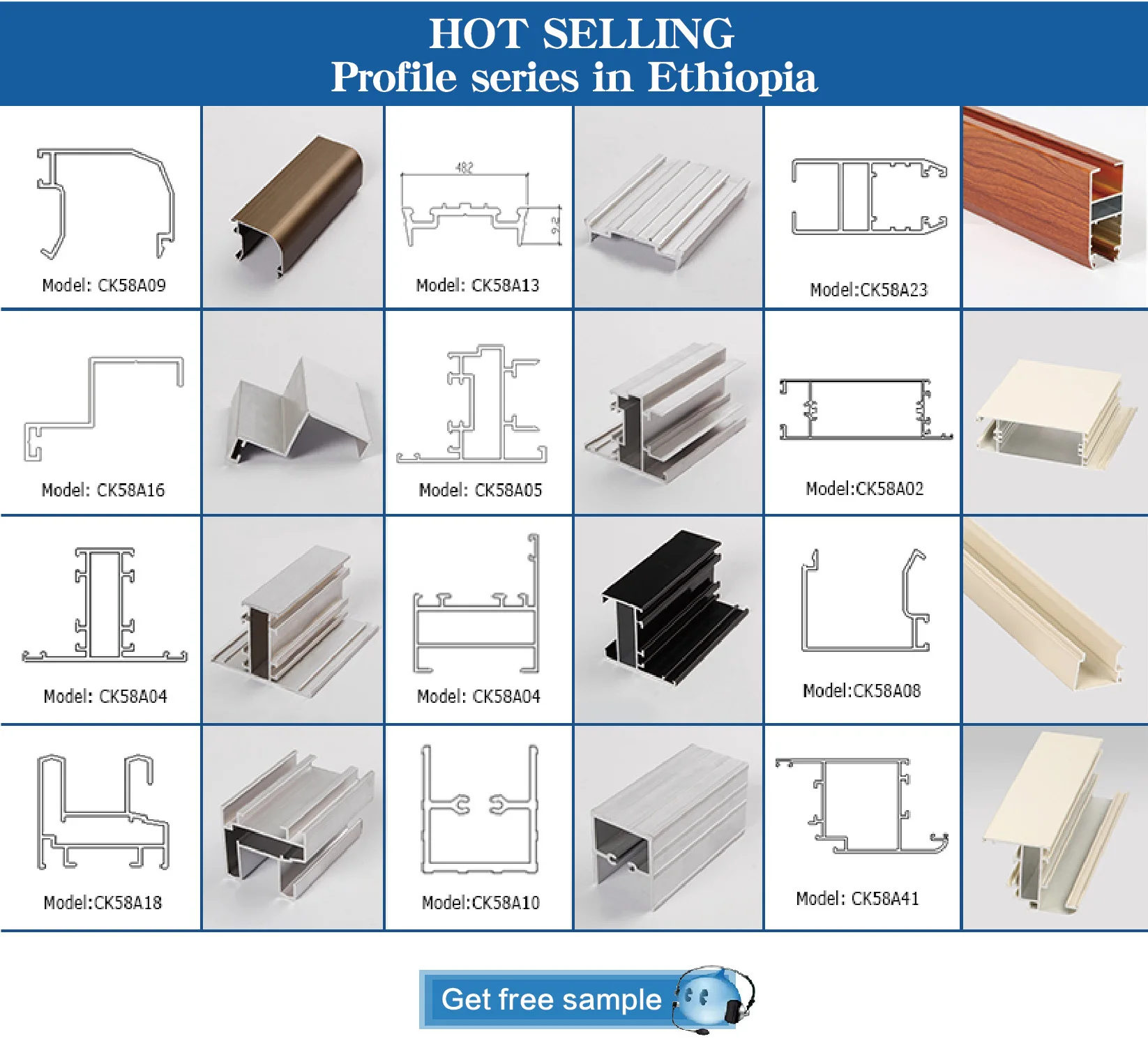 Custom Extrusion Profiles Frame Windows Door Insect Screen Aluminum ...