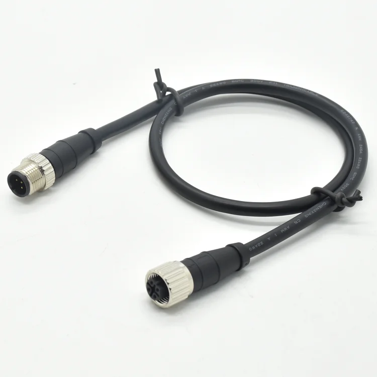 Waterproof DIN Type M12 Connectors 5 Pin Industrial Solder Male Female ...