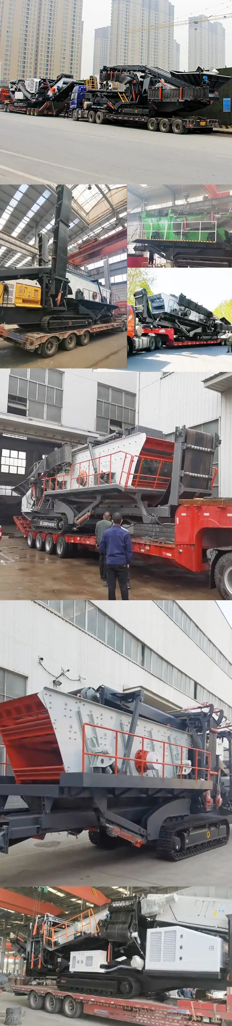 Tracked Vibrating Screen Mobile Screener with AC Motor & Gearbox High ...
